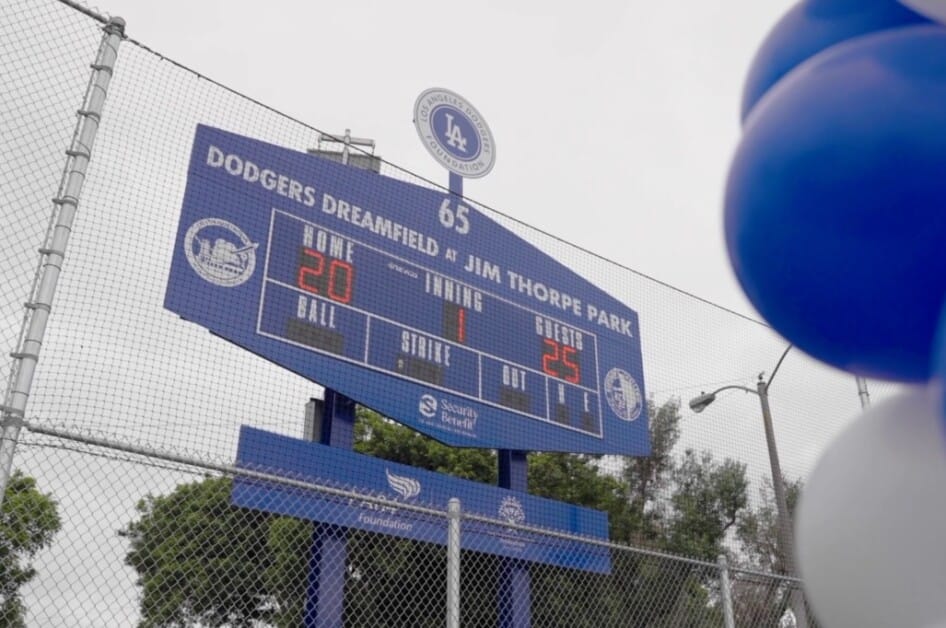 Kershaw’s Challenge, LADF Unveil New Dodgers Dreamfields At Jim Thorpe ...